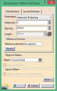 Dica CATIA V5 – Ferramenta Rectangular Pattern