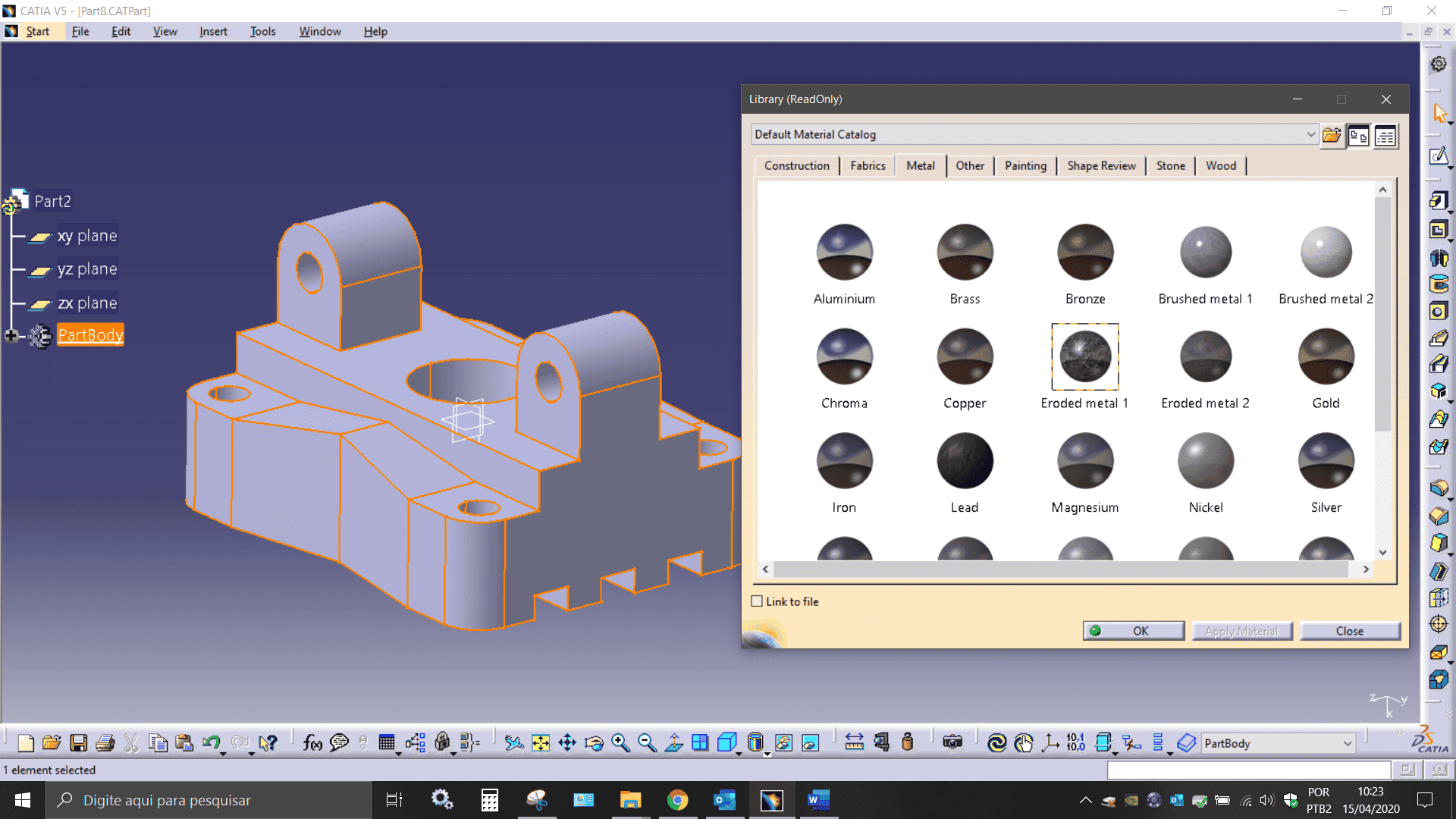 Dica de CATIA V5 - Aplicação de Material em Peças Solidas - LWT Sistemas
