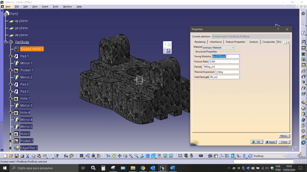 Dica de CATIA V5 - Aplicação de Material em Peças Solidas - LWT Sistemas