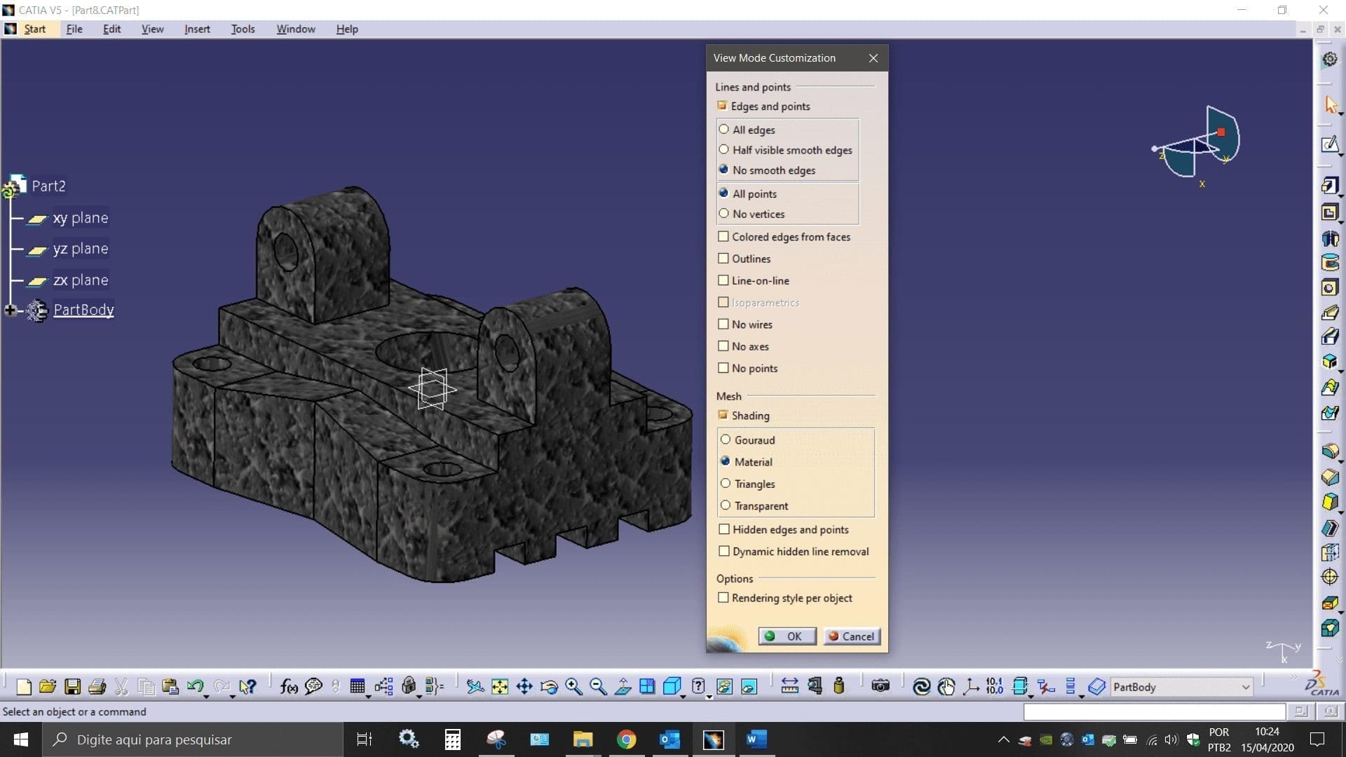 Dica de CATIA V5 - Aplicação de Material em Peças Solidas