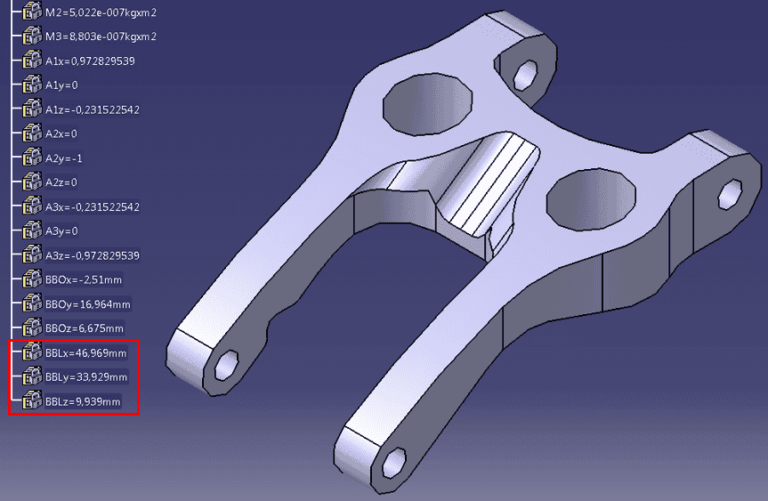 Instrução de CATIA V5 - Caixa delimitadora "Bounding box" - LWT Sistemas