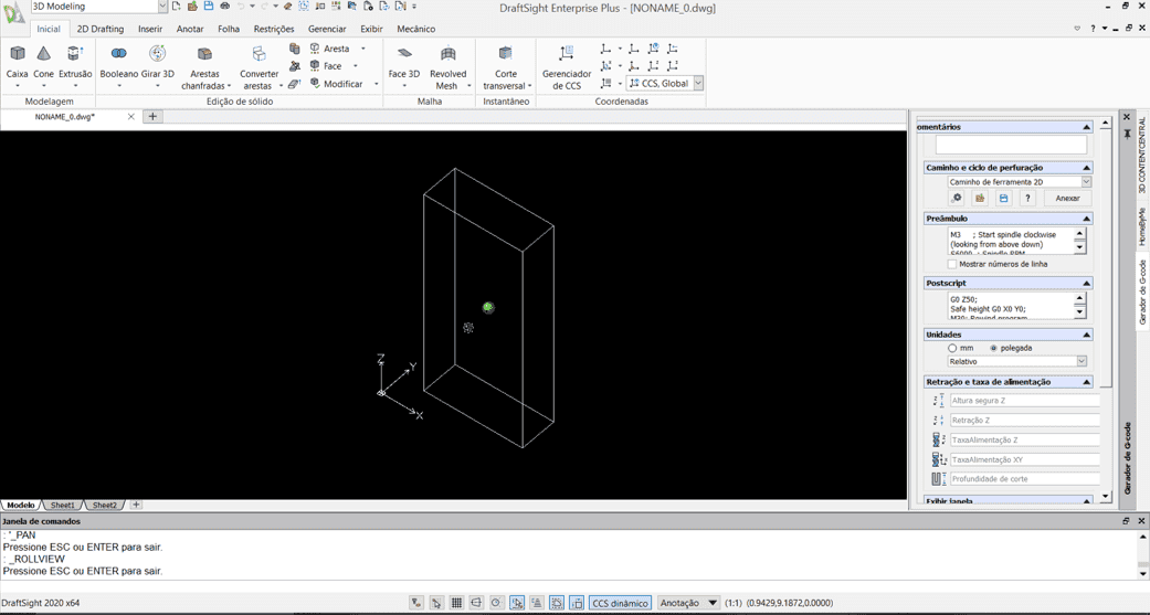 Draftsight 3D – Dica de como modelar um sólido no Draftsight